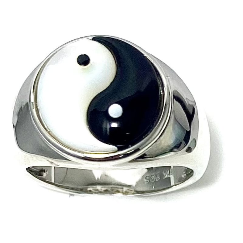 Yin Yang Stones Ring - Etsy