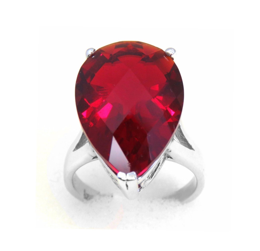 THLR-61624 Classic Mt St Helens Helenite Ruby Red July Birthstone ...
