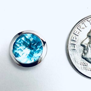 E80808B Classic Style Mt St Helens Blue Helenite Round 3ct Bezel Set ...