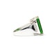 R6418 7.0ct. Forest Green Helenite Emerald-cut Sterling Silver Ring ...