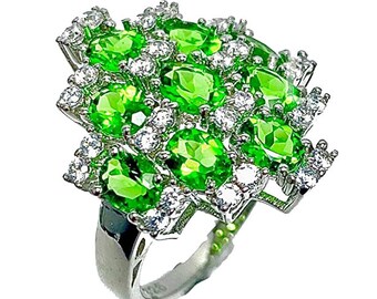 Green Helenite Ring - Etsy