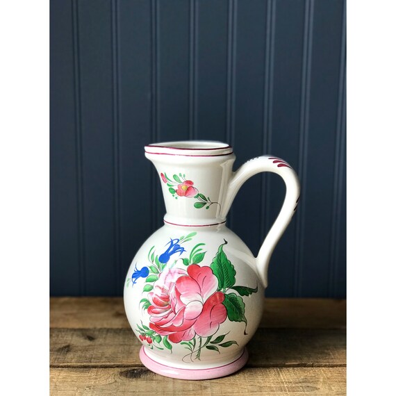 Vintage S'Element France Hand Painted Pitcher | Etsy
