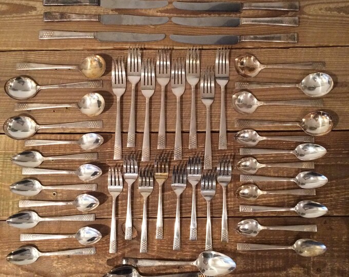 Vintage King Edward Silverplate Calvalcade 50 Piece Flatware Set - Etsy