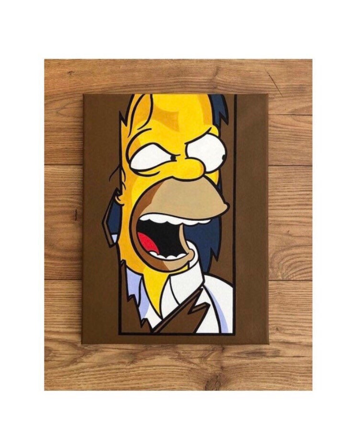 Homer Simpson ‘ the Shining’ 30”x 24” Painting on Canvas by Artist Jon ...