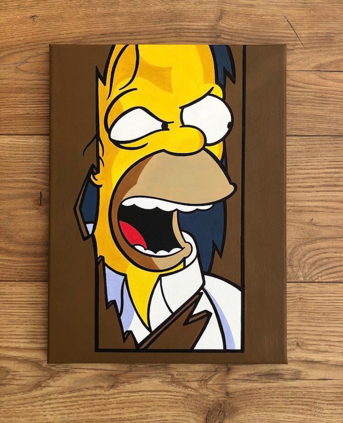 Homer Simpson ‘ the Shining’ 30”x 24” Painting on Canvas by Artist Jon ...