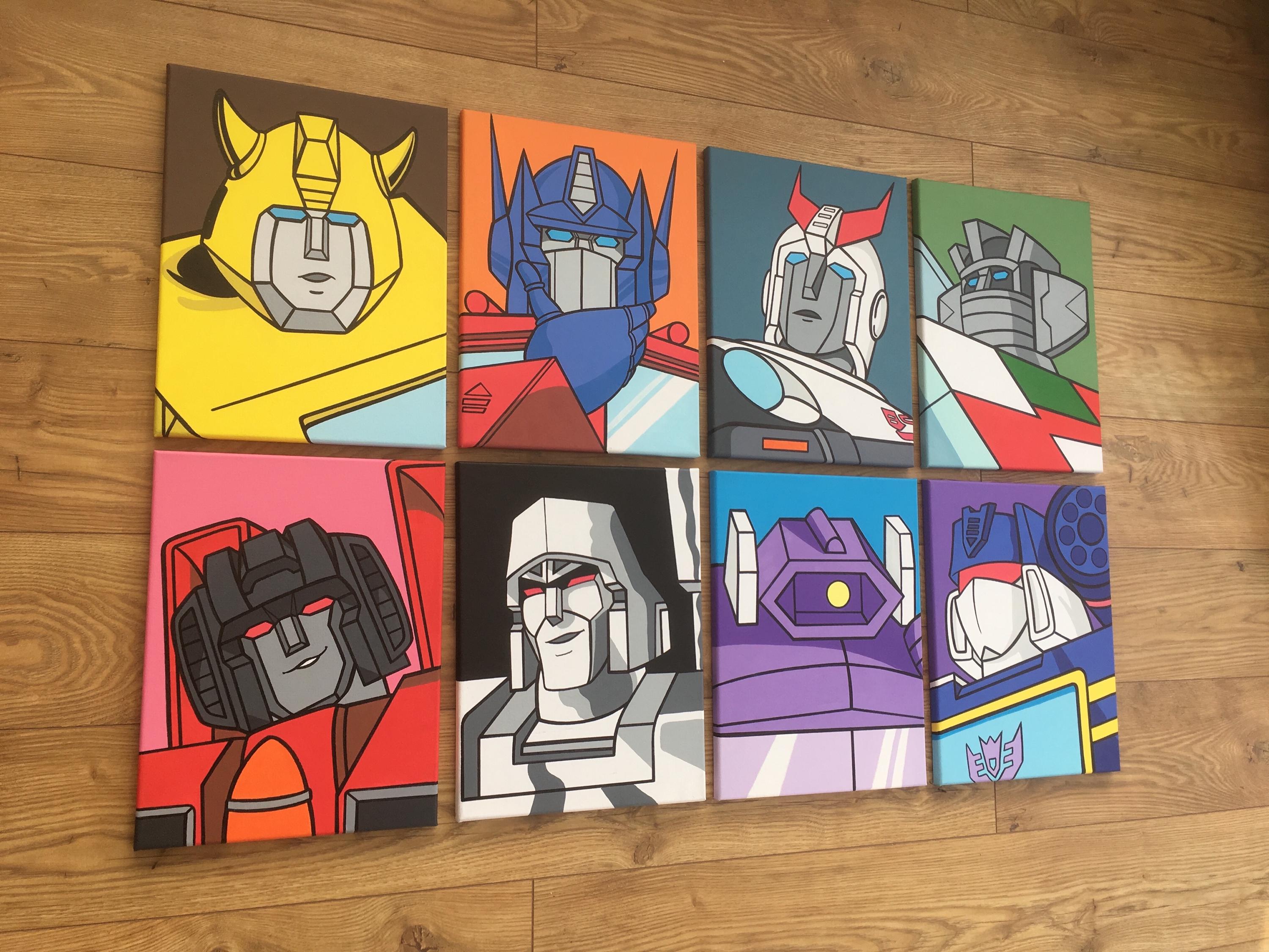 Transformers Paintings 16 X 12 on Canvas Made to Order Please See ...