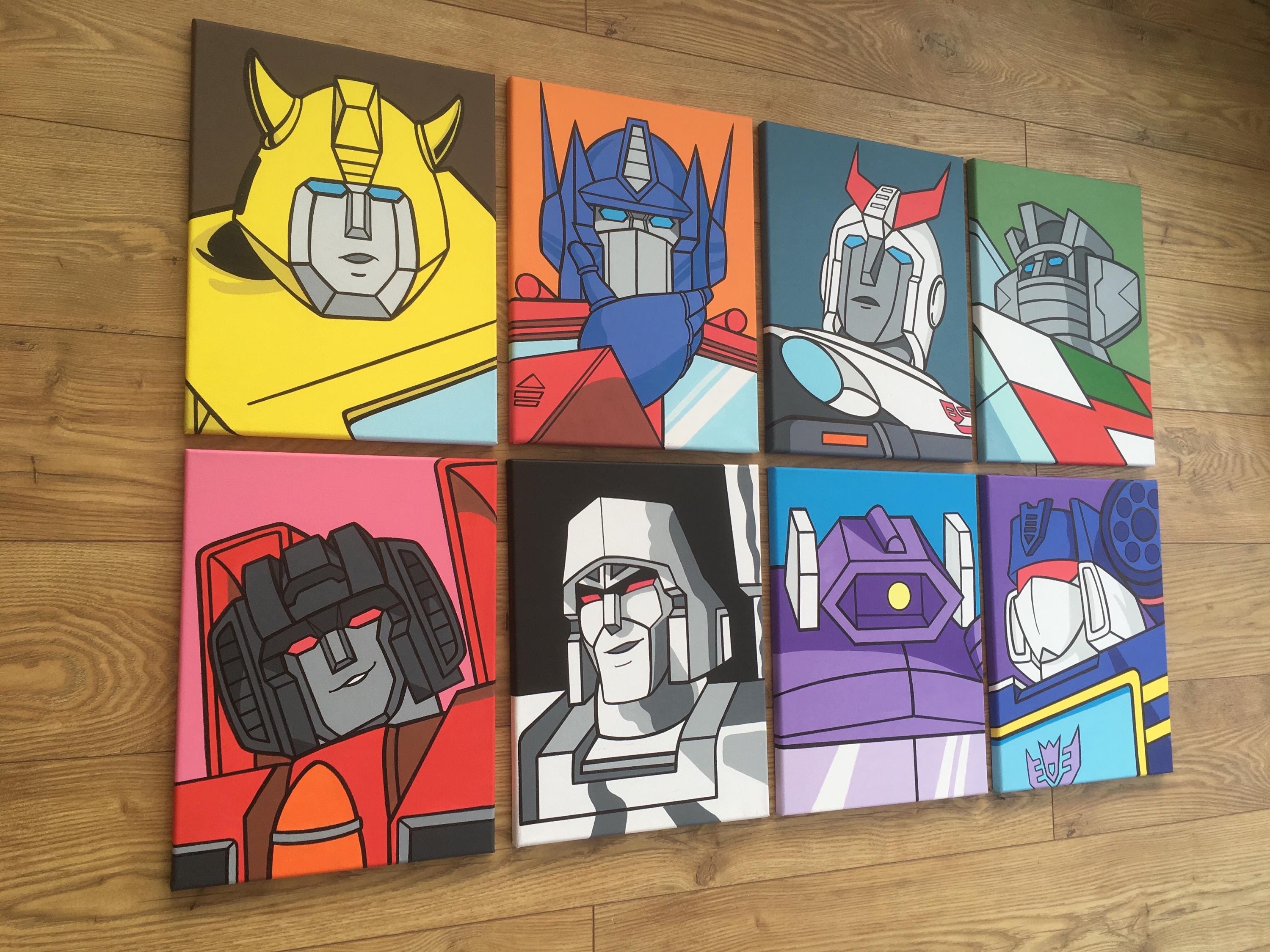 Transformers Paintings 16 X 12 on Canvas Made to Order Please See ...