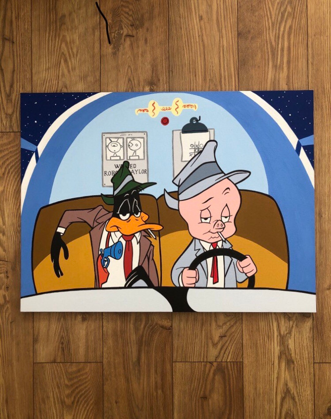Looney Tunes ‘rocket Squad’ Hand Painted Painting 30” X 24” Made to ...