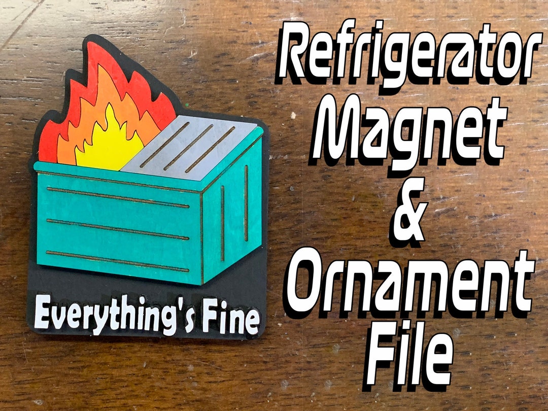 Laser Cut Refrigerator Magnet and Ornament SVG and Lightburn - Etsy