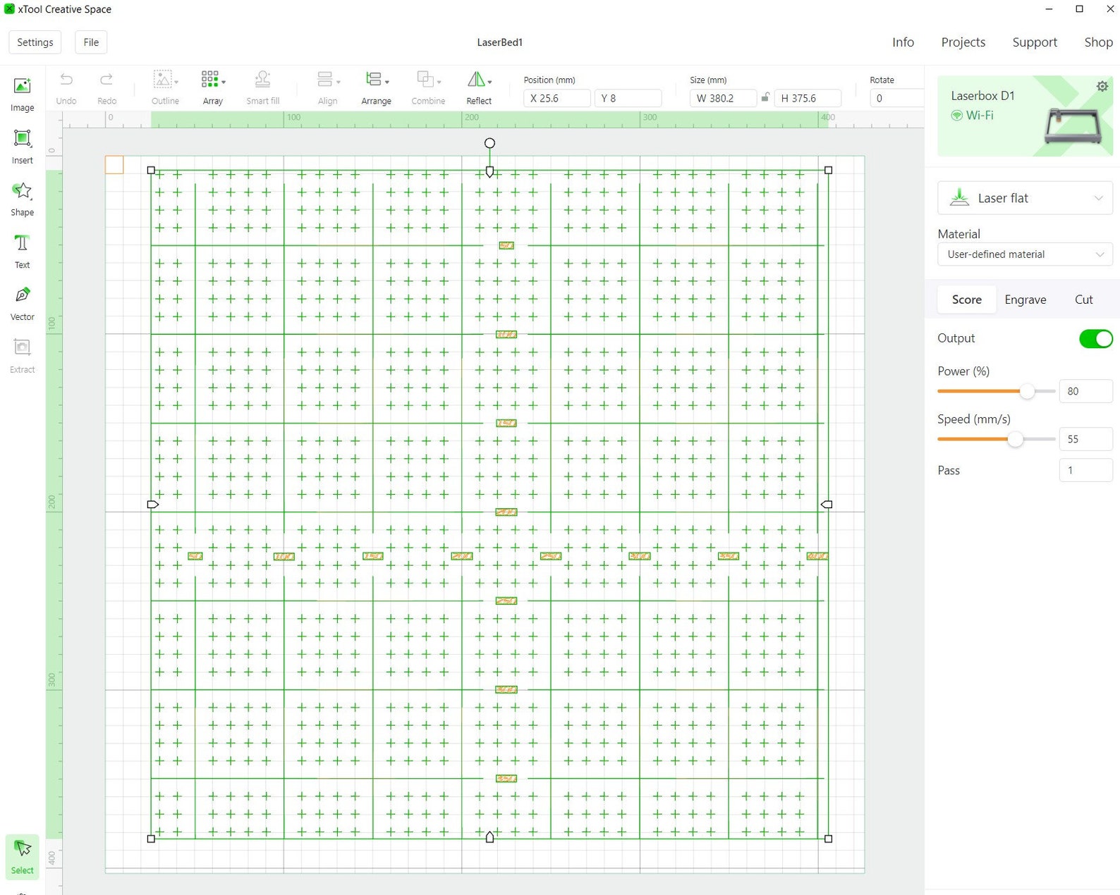 Creative Space Xtool D1 & Pro Grids | Full Work Surface Grids | 400x400 ...