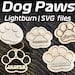 Dog Paw Ornaments | Tags | SVG | Lightburn | Digital Cut Files for ...