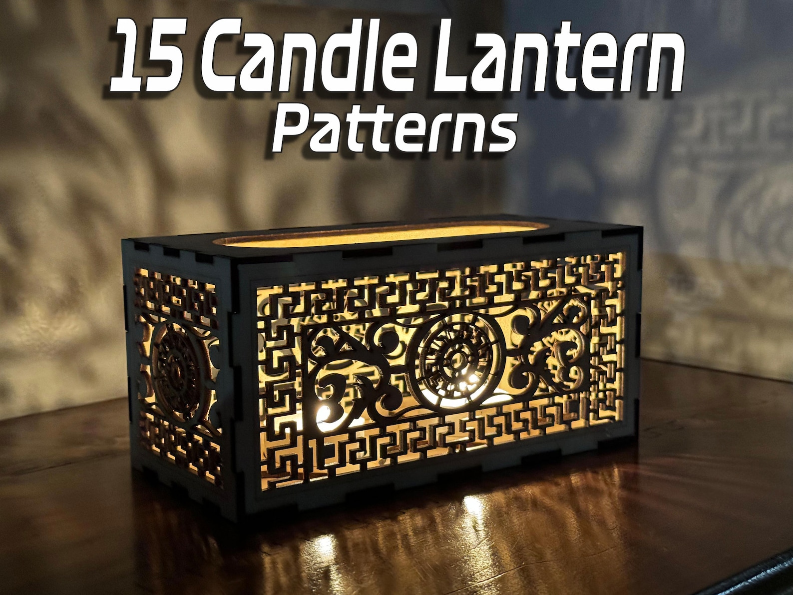15 Two Candle Lantern Patterns | Lightburn | SVG | Digital Cut Files ...