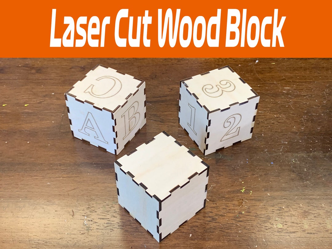 Laser Cut Blocks 2.5in Finger Jointed Blocks Lightburn SVG Glowforge ...