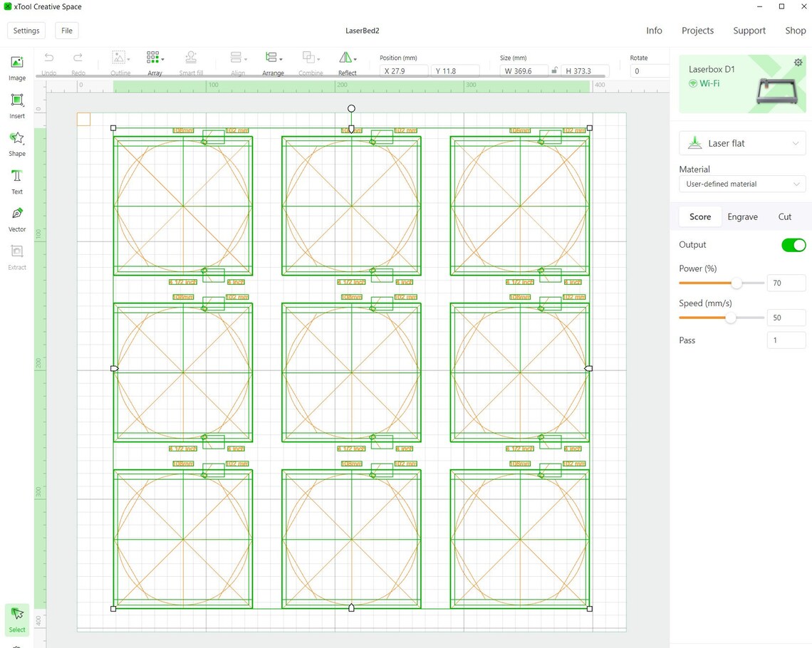Creative Space Xtool D1 & Pro Grids Full Work Surface Grids - Etsy