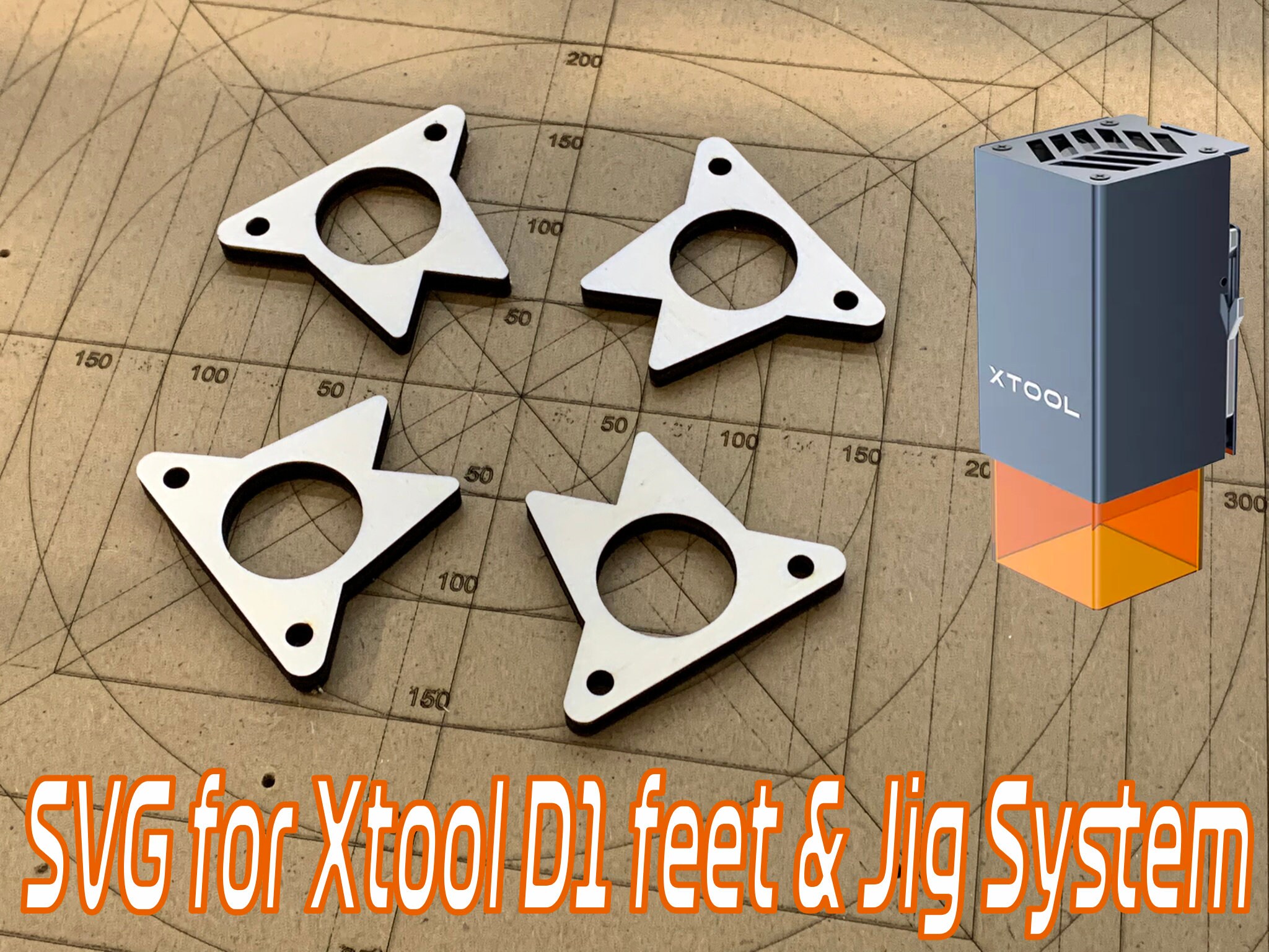 SVG for Xtool D1 Feet and Jig Alignment System - Etsy Australia