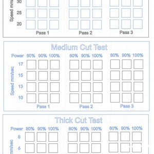 Creative Space Xtool F1 Laser Test Files | Engrave Test | Cut Test ...