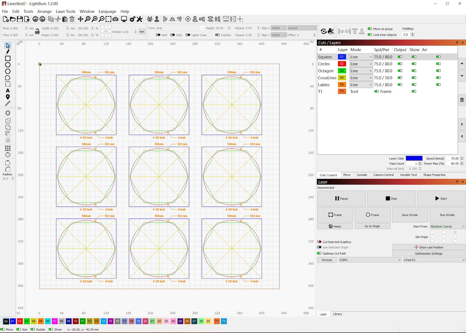 Lightburn Xtool D1 and Pro Grids Full Work Surface Grids - Etsy Canada