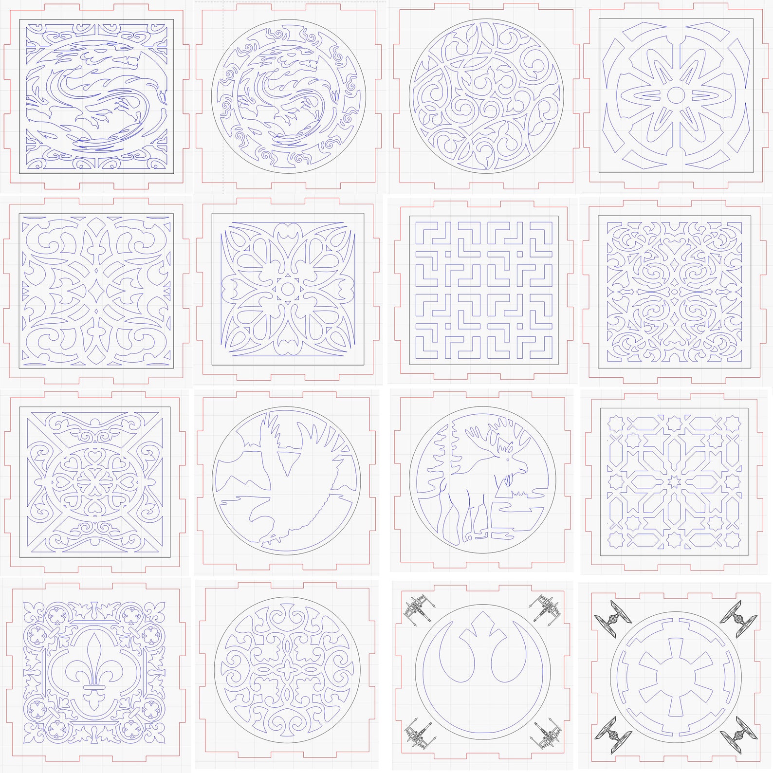 15 Candle Lantern Patterns Lightburn SVG Digital Cut - Etsy