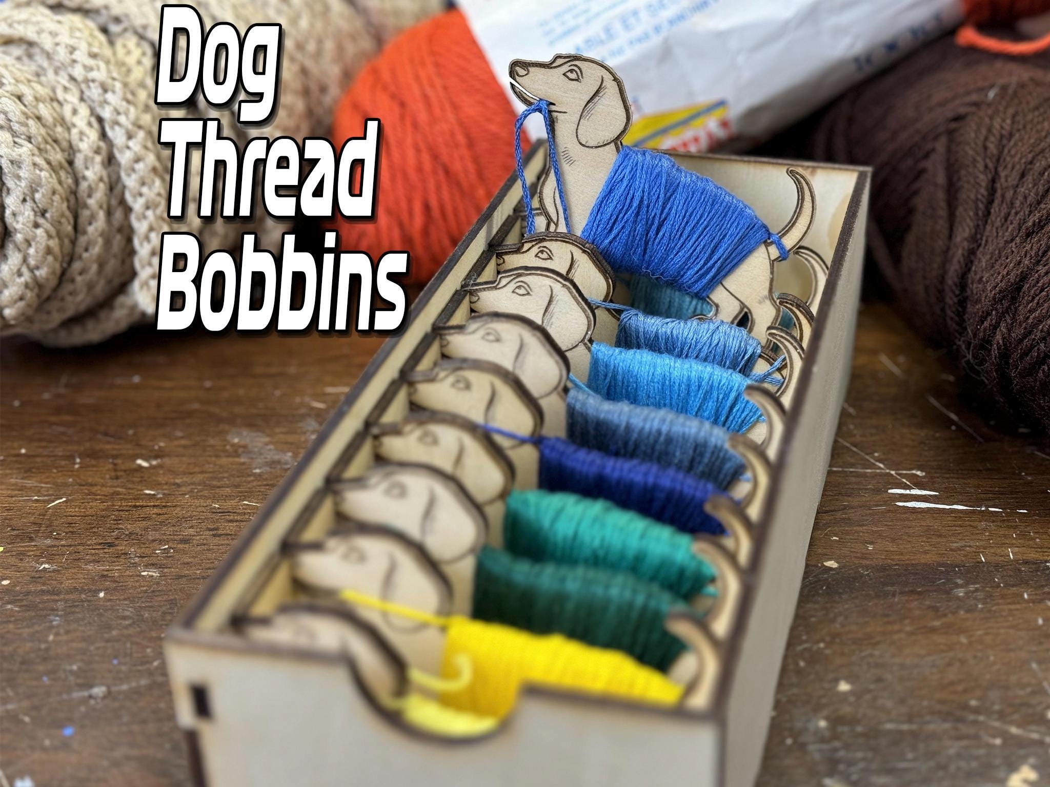 Dog Thread Bobbin | Lightburn | SVG | Digital Cut Files for Glowforge ...