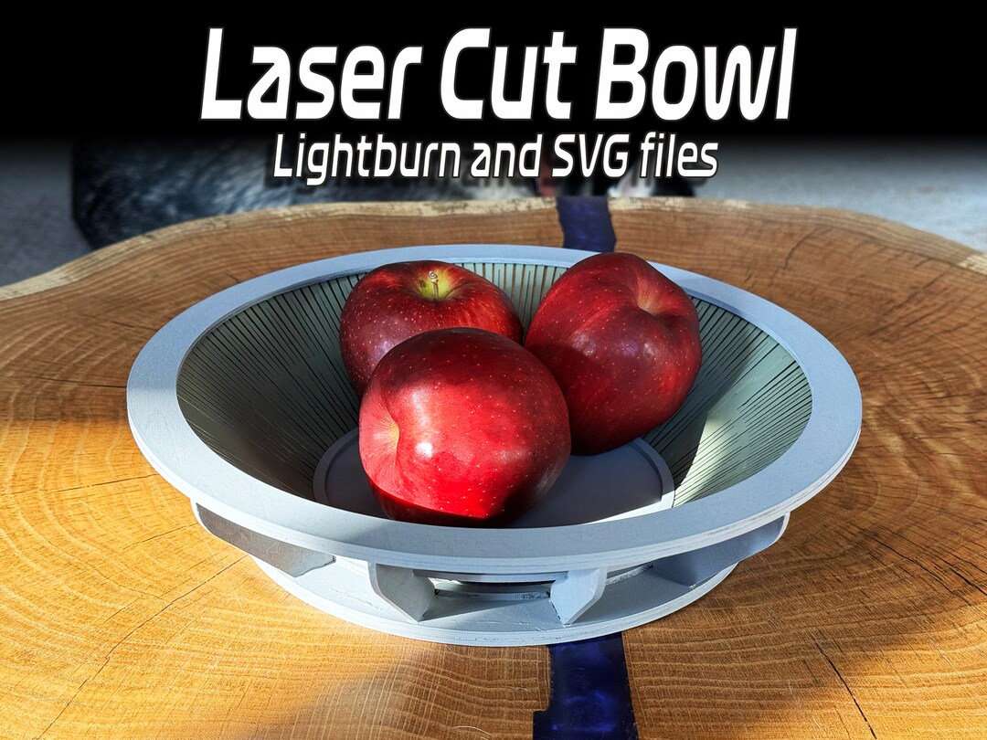 Laser Cut Round Bowl SVG File | Lightburn, Glowforge (digital Files) - Etsy