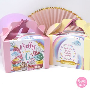 CAKE BAKING FUN Personalised Party Box, Bottle Wrappers, Cutlery/napkin ...