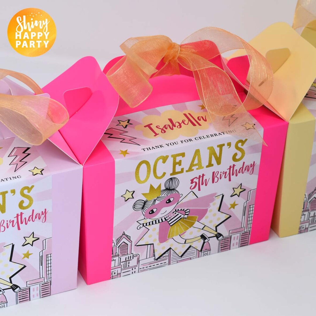 SUPERGIRL Personalised Party Box Add Matching Paperie to Co-ordinate ...