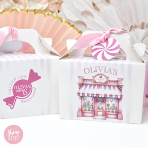 PINK Sweet Candy Shop Personalised Party Box - Add Matching Paperie Co ...