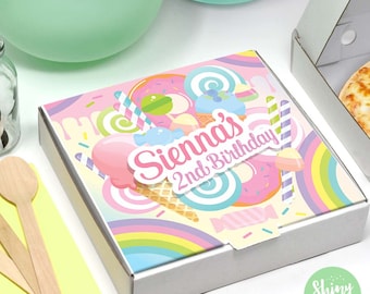 AMORE PIZZA BOX Personalised 7 Party Box. Small Pizza. Wedding Graze ...