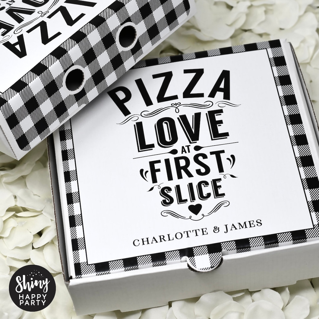Personalized Wedding Favor Pizza Box – First Slice of Love, 7 Inch - Etsy