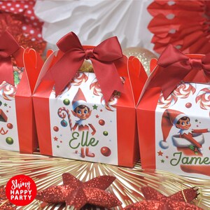 CHRISTMAS ELF BOXES Personalised Treats - Fill With Festive Gifts ...