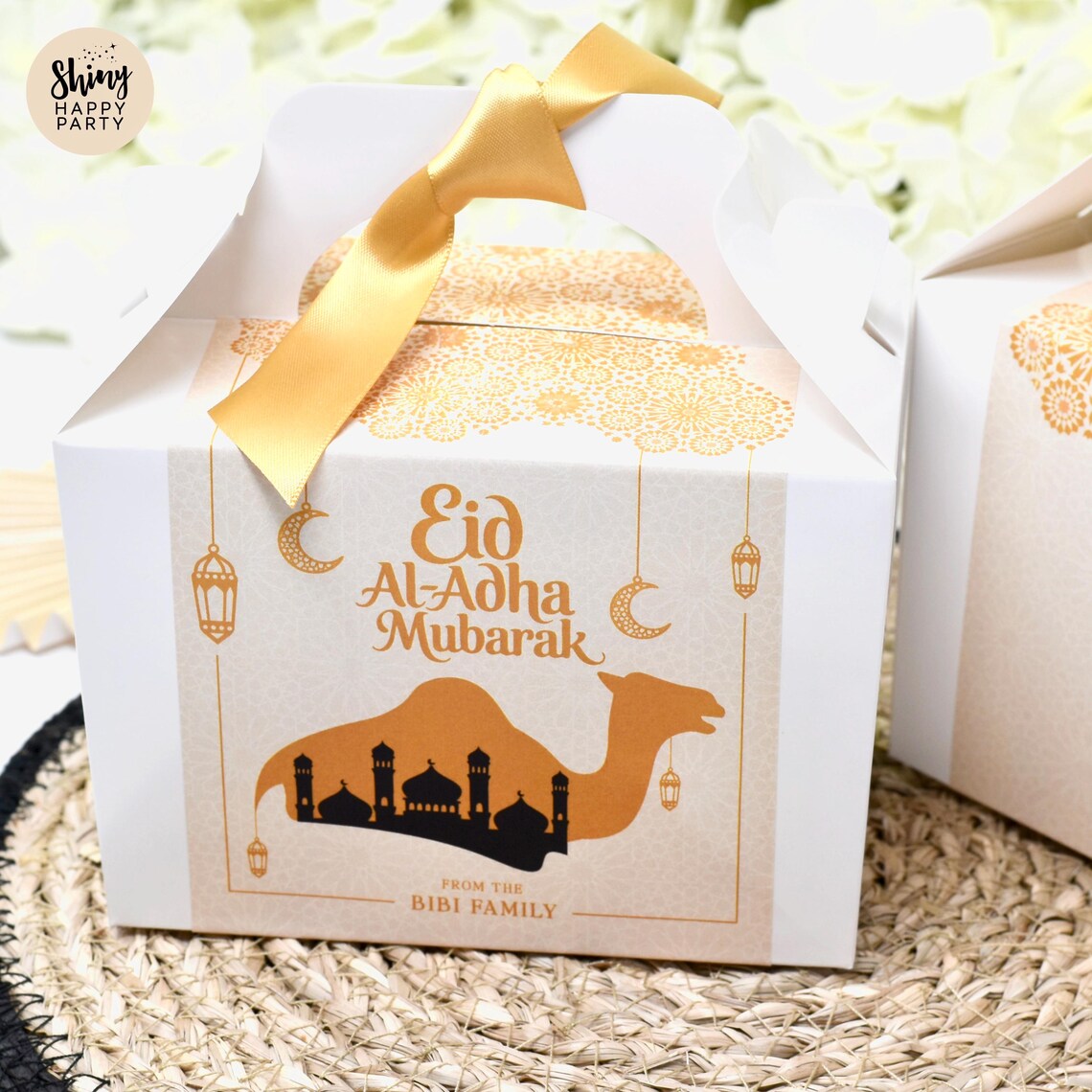 EID Al Adha Mubarak FESTIVAL Personalised Party Box - Favor Box, Cake ...
