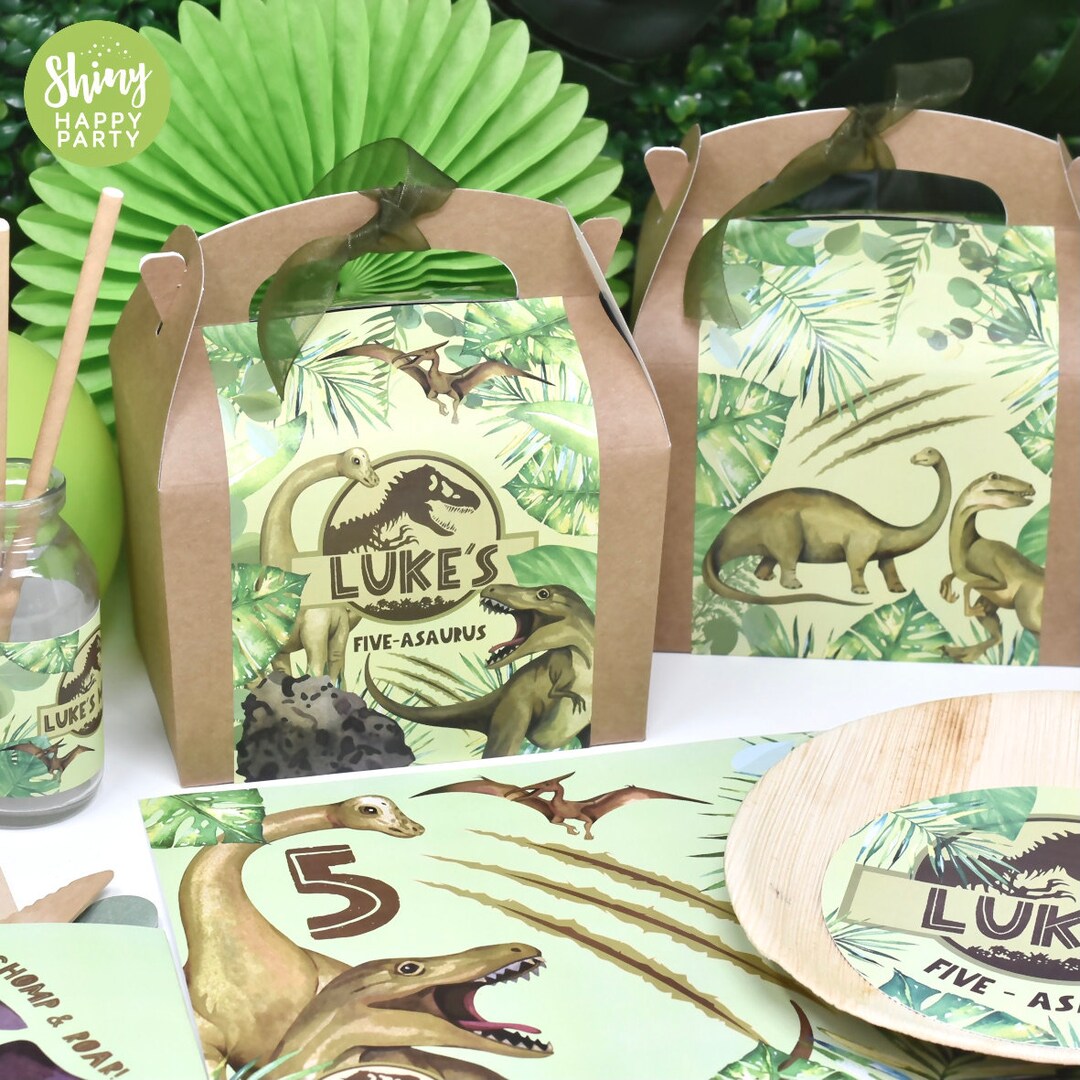 DINOSAUR LAND Personalised Party Box - Add Matching Paperie to Co ...