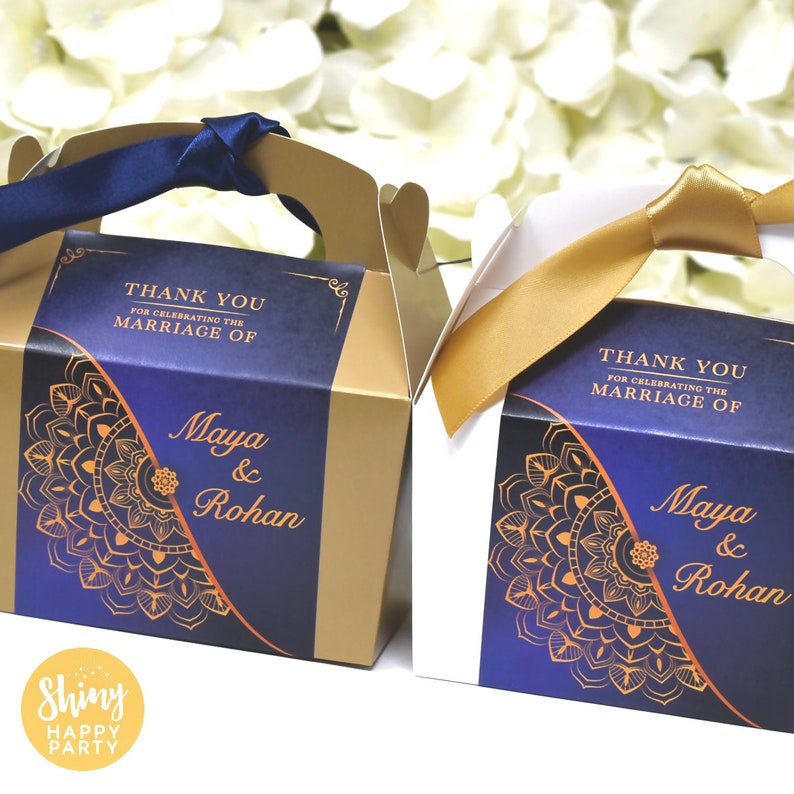 Personalized Indian Wedding Favor Boxes, Cake, Sweets - Etsy