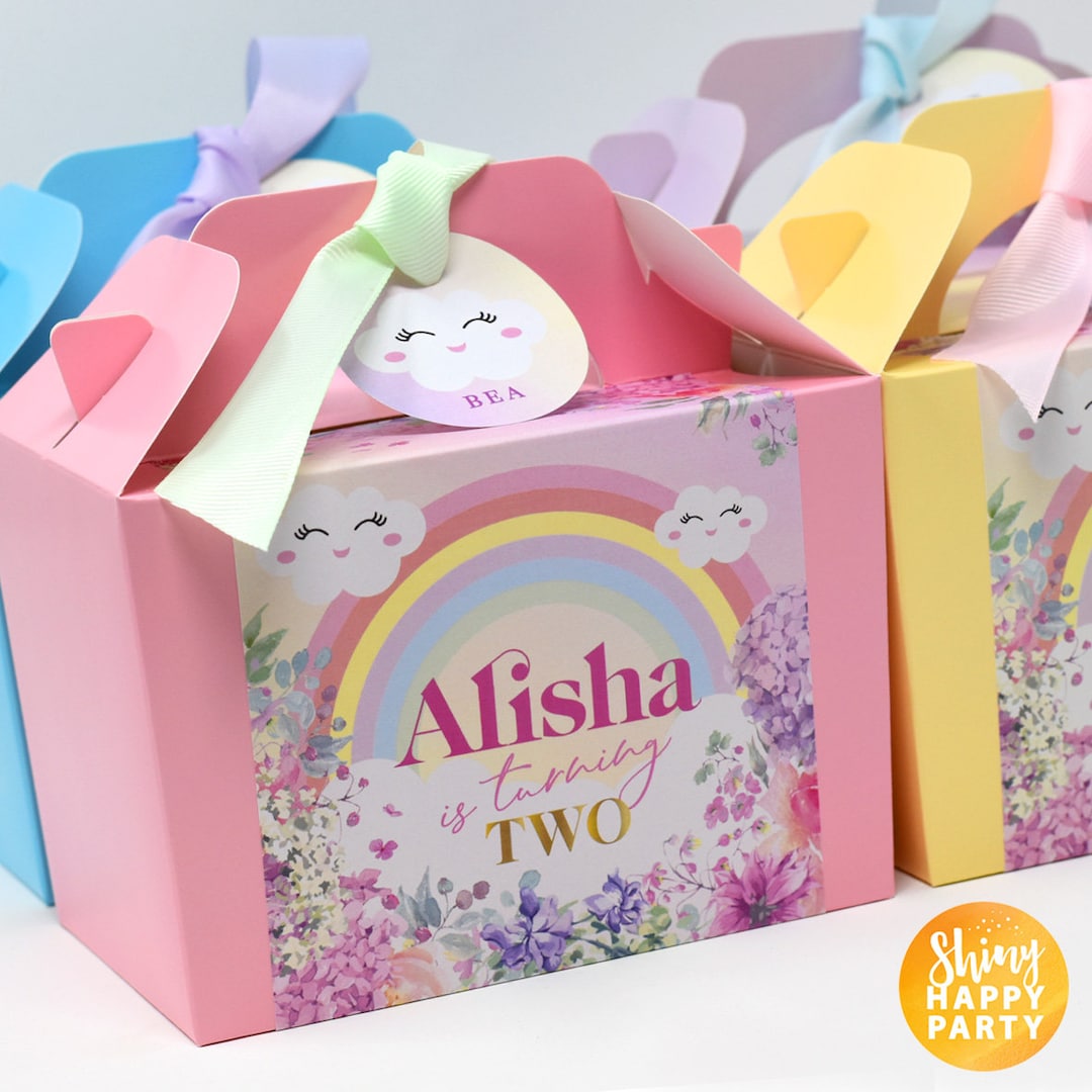 FLORAL RAINBOW Personalised Party Box - Add Matching Paperie to Co ...