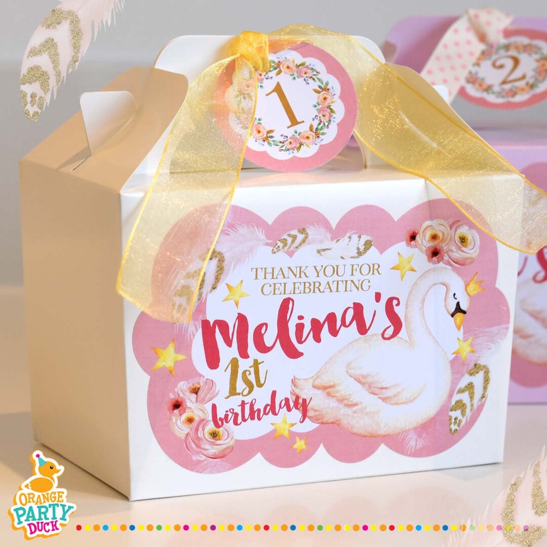 SWAN PRINCESS Personalised Party Box Add Matching Paperie to Co ...