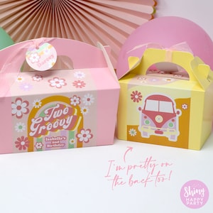 TWO GROOVY Personalised Party Box Add Matching Paperie to Co-ordinate ...