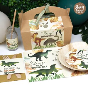 T-REX DINOSAUR Personalised Party Box - Add Matching Paperie to Co ...