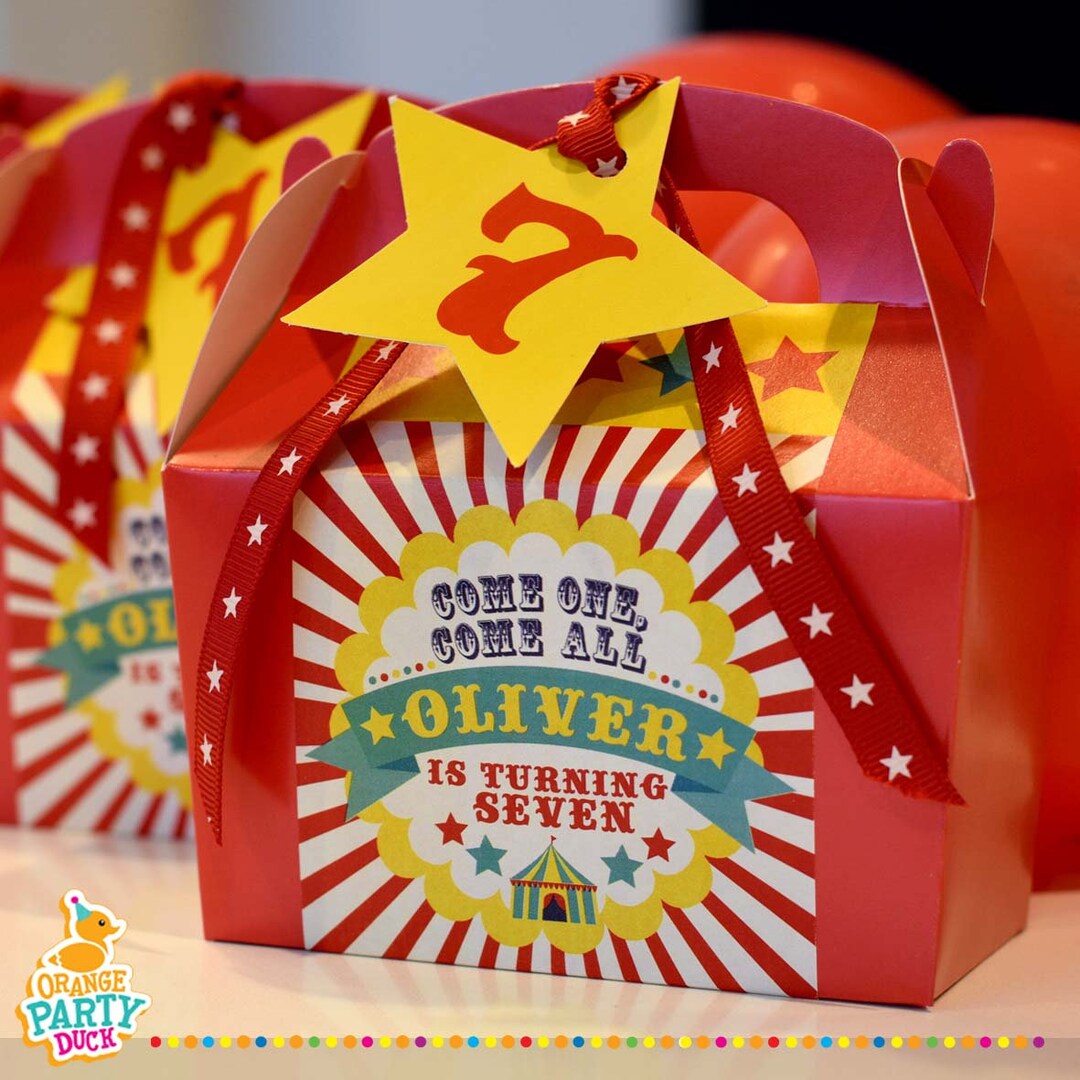 BIRTHDAY CIRCUS Personalised Party Box - Add Matching Paperie to Co ...