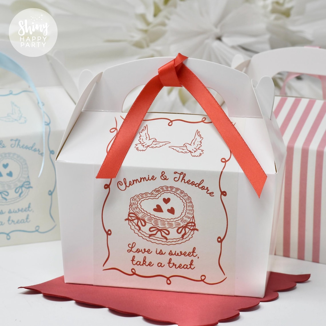 WEDDING CAKE Sweet Treat Personalised Wedding Favor Box, Sweets, Gift ...