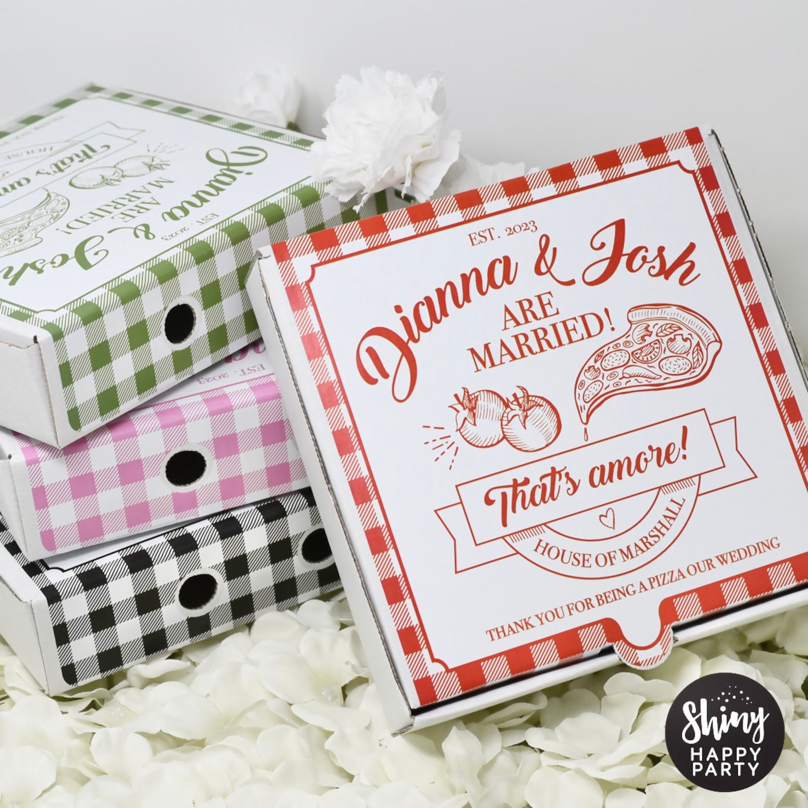 Personalized Amore Pizza Party Box, Wedding Favor (7 Inch) - Etsy
