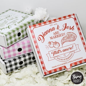 AMORE Pizza Box – Personalised 7" Party Box for Wedding Grazing, Sweet ...