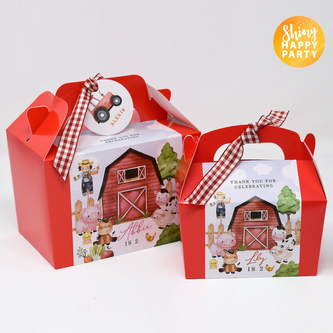 FARMYARD BARN Personalised Party Box With Matching Paperie and - Etsy