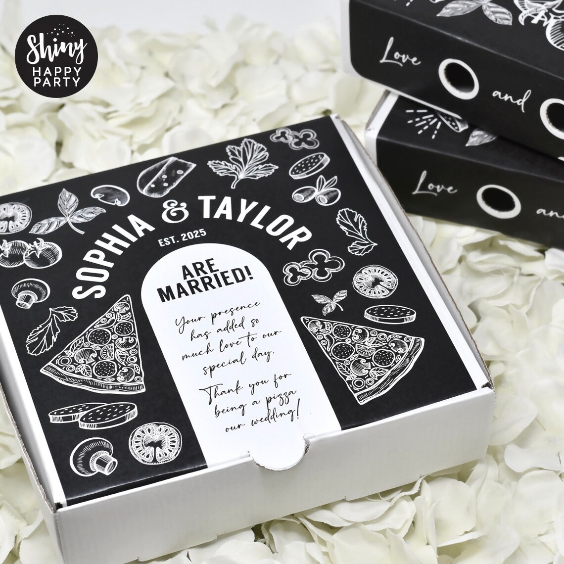 Personalized Pizza Party Favor Box, Wedding Sweets, 7 Inch - Etsy