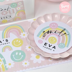 SMILEY PASTELS Personalised Party Box - Add Matching Paperie to Co ...