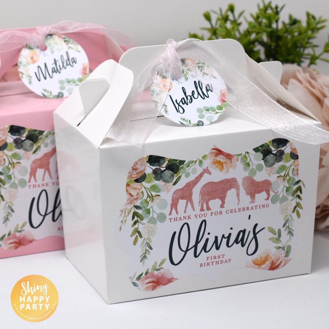 JUNGLE ROSE GOLD Personalised Party Box - Add Matching Paperie to Co ...