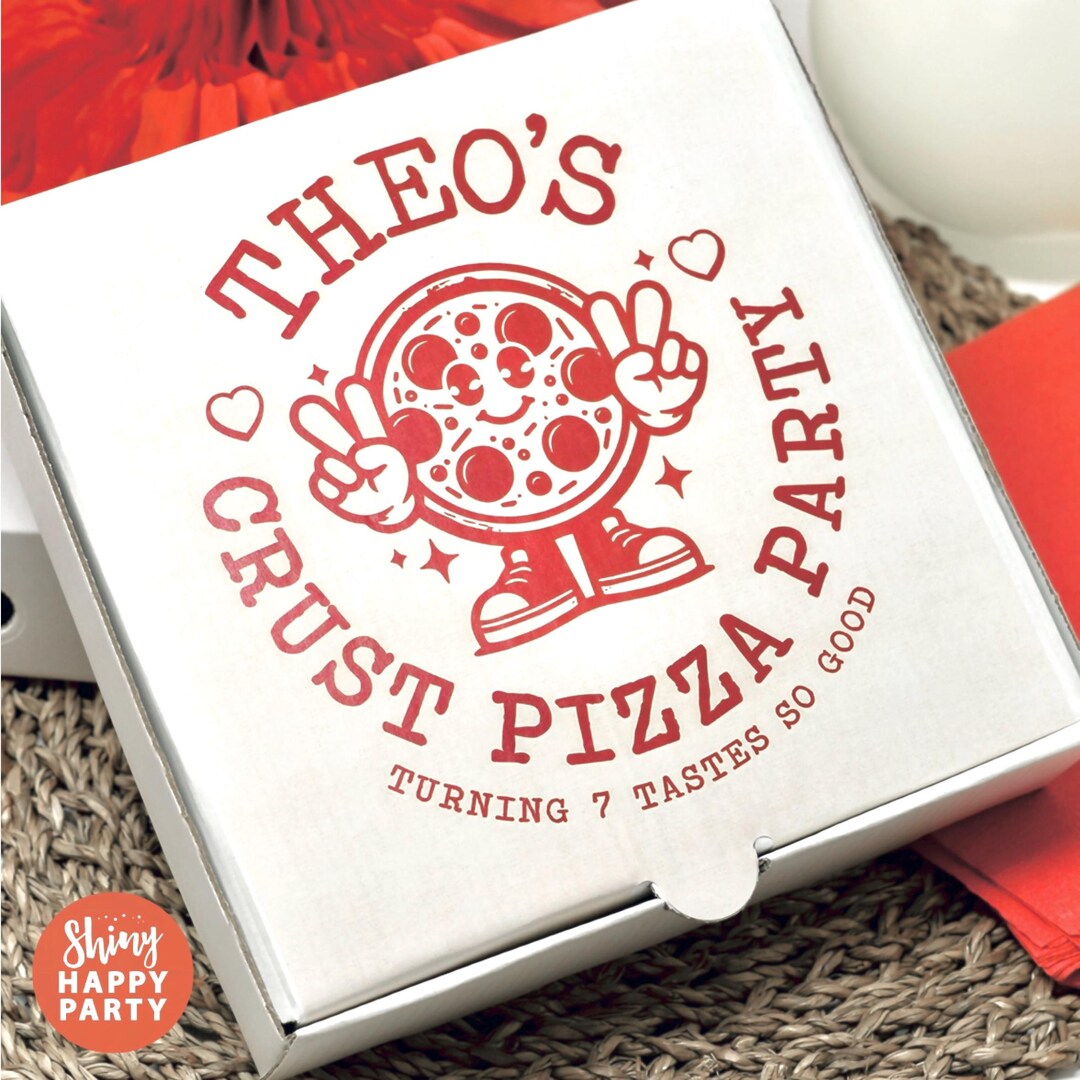Personalized Pizza Party Box - 7" Custom Treat & Gift Box - Etsy Australia