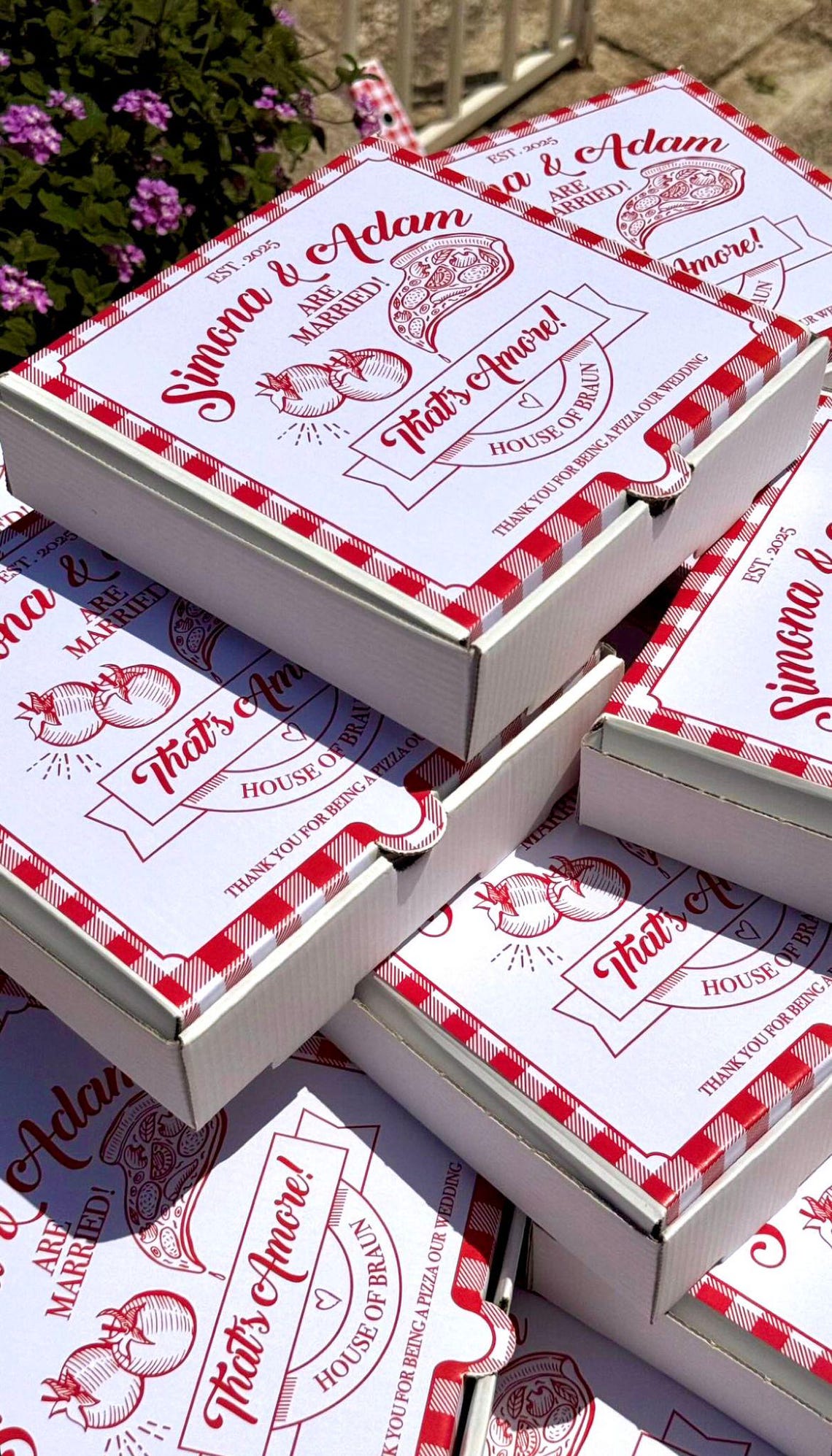 Personalized Amore Pizza Party Box, Wedding Favor (7 Inch) - Etsy