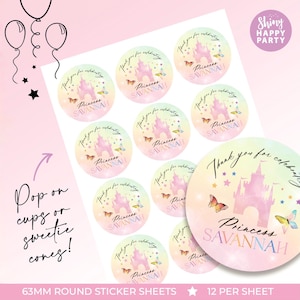 PRINCESS RAINBOW Personalised Party Box - Add Matching Paperie to Co ...