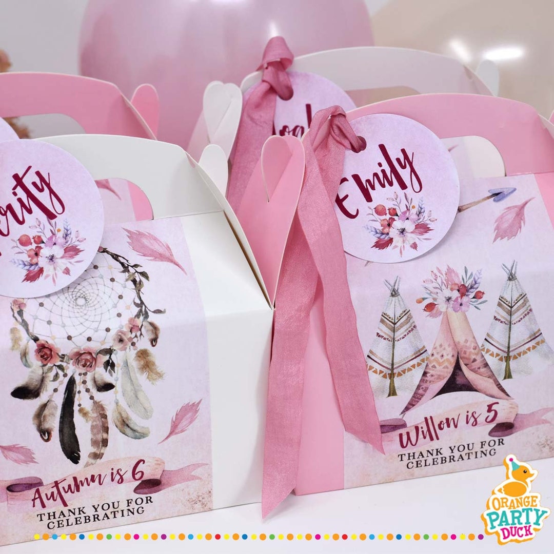 BOHO TEEPEE Personalised Party Box Add Matching Paperie to Co-ordinate ...