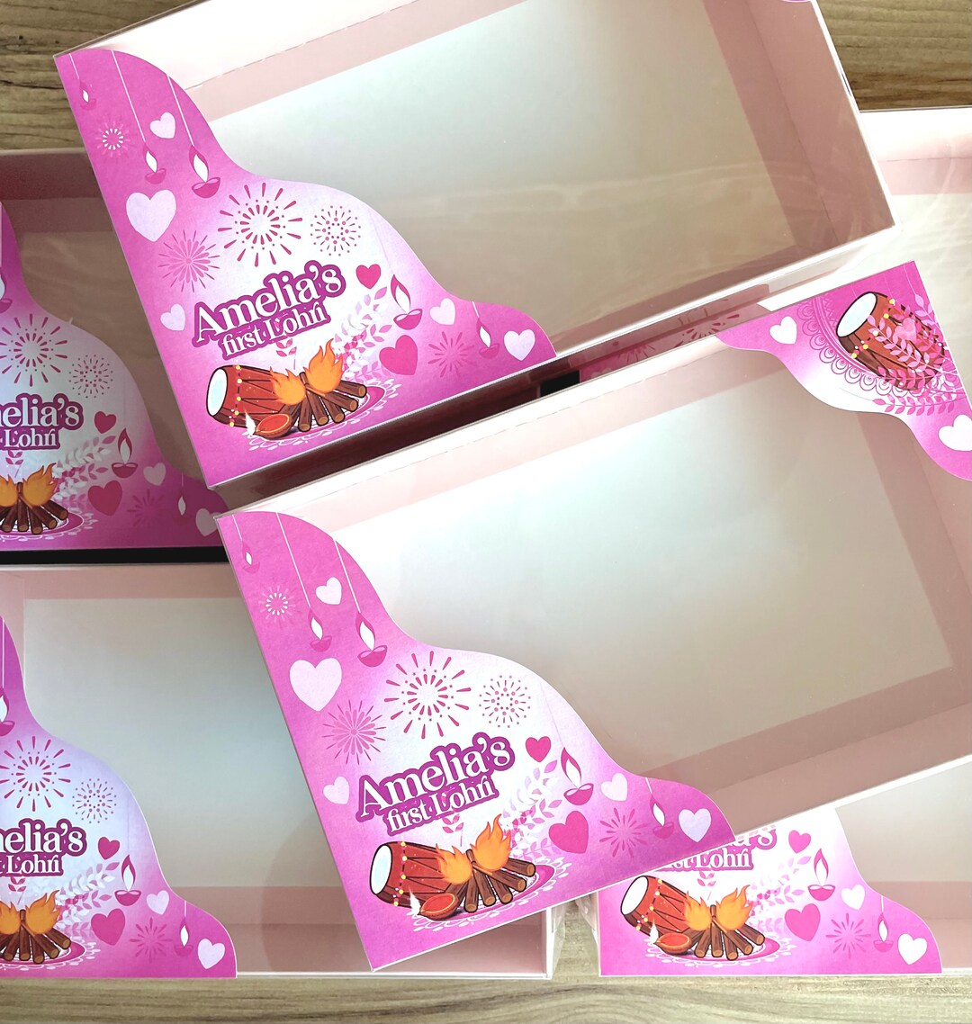 LOHRI GRAZE BOX Personalised Deluxe Party Box With Clear Lid. Party ...